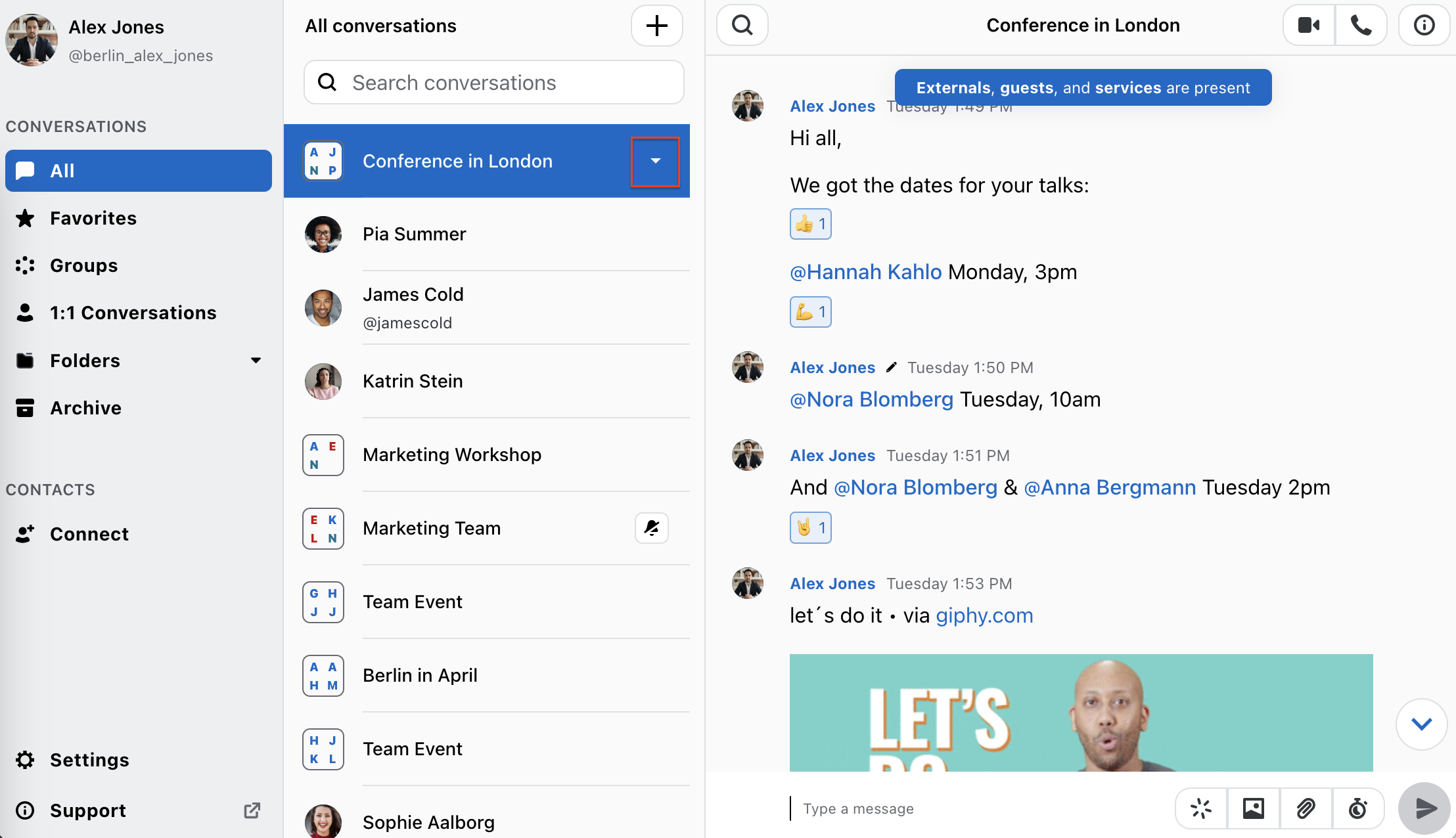 Add a conversation to your favourites folder – Wire – Support