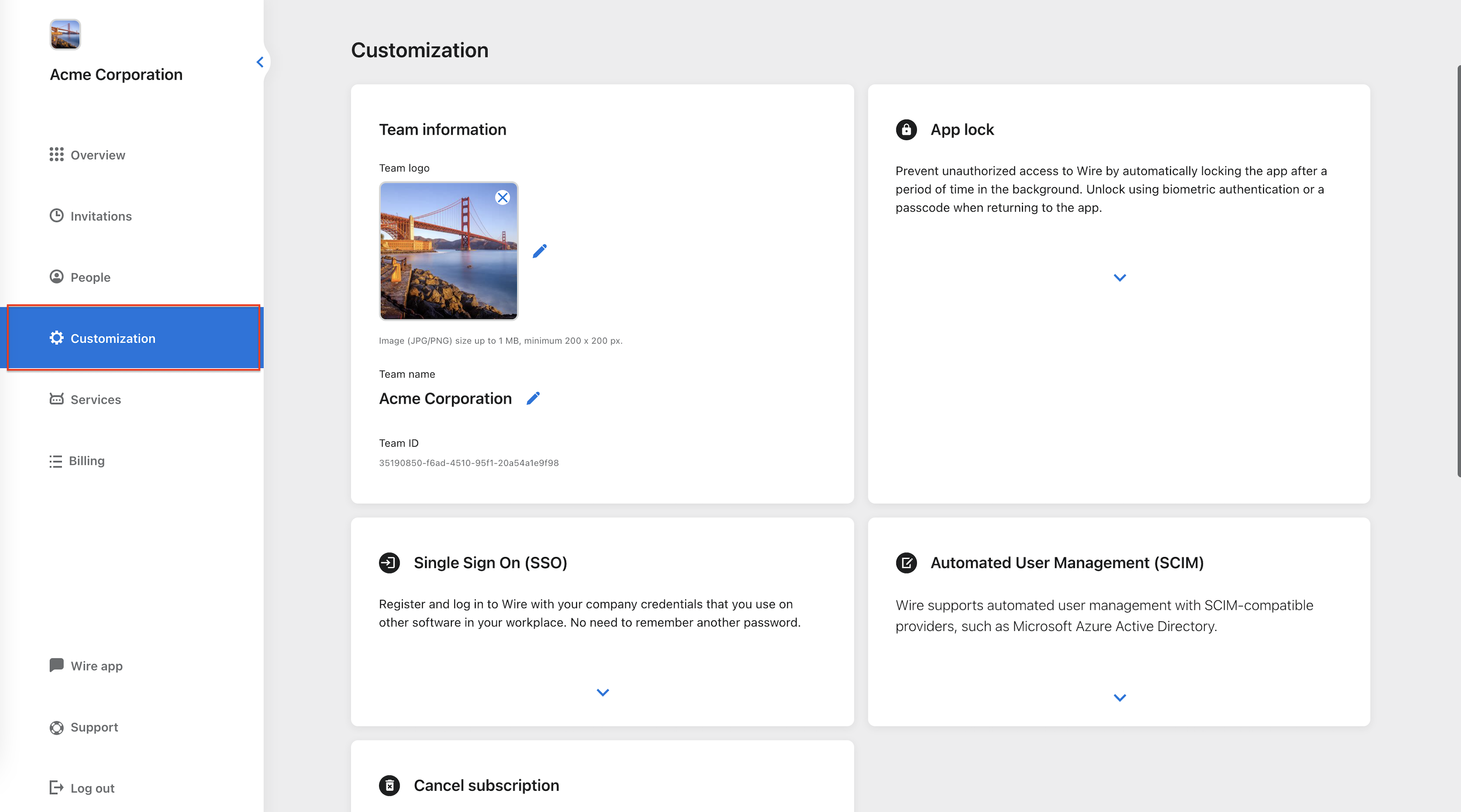 Set up SCIM (System for Cross-domain Identity Management) – Wire – Support