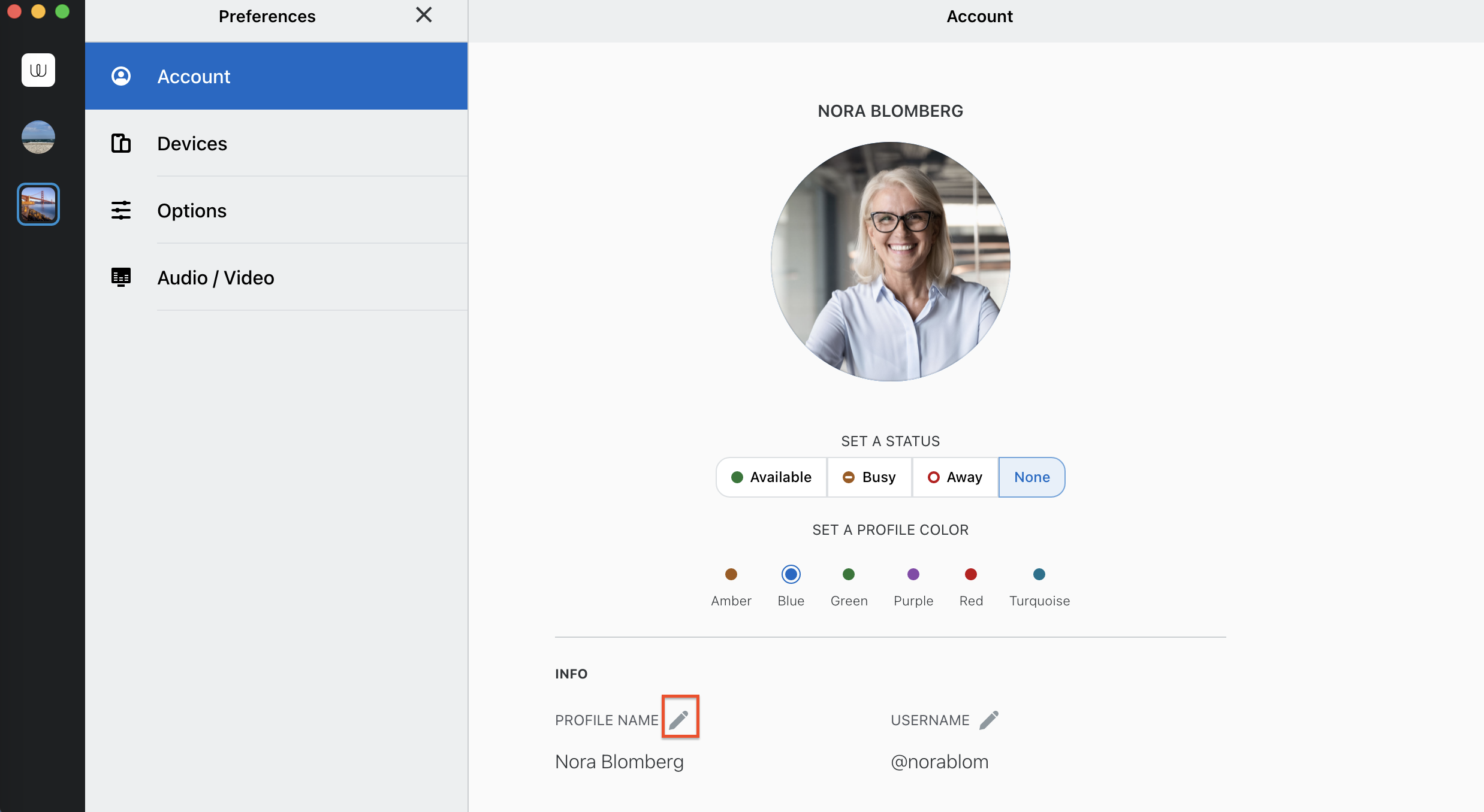 Change your profile name – Wire – Support